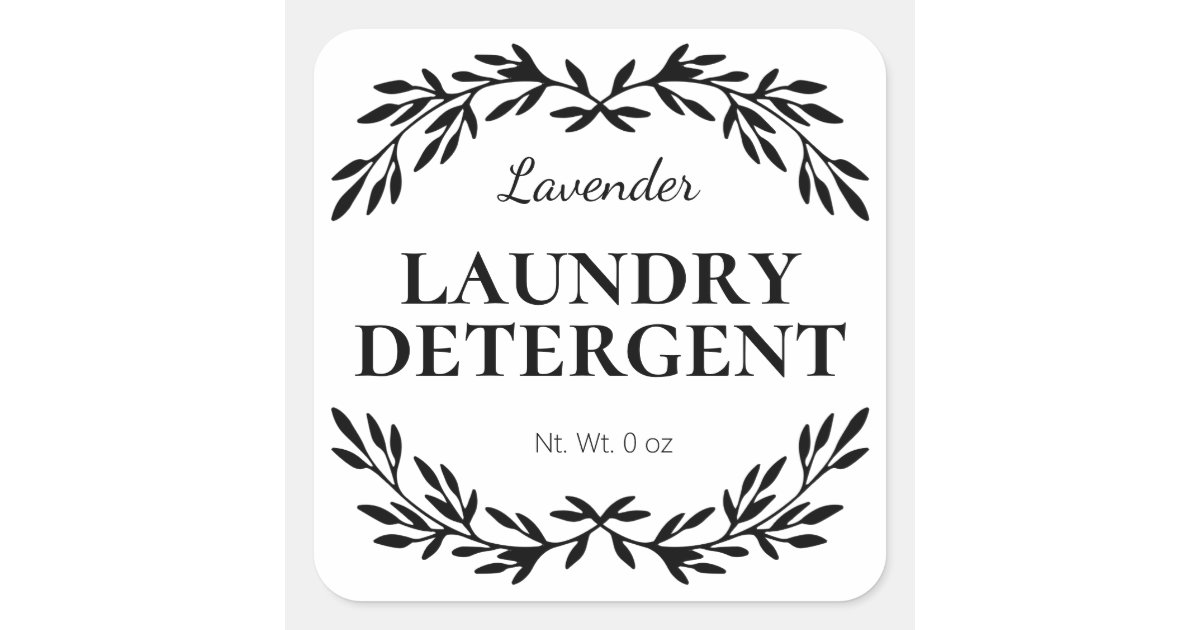 Vintage White DIY Laundry Detergent Labels | Zazzle
