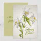 Vintage White Lily Flowers Happy Easter Card | Zazzle