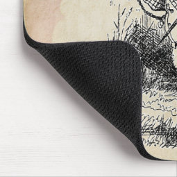 Vintage White Rabbit Mouse Pad | Zazzle