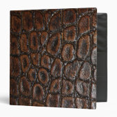 vintage wild crocodile brown alligator leather 3 ring binder | Zazzle