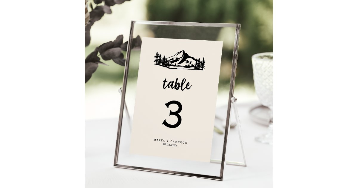 Vintage Wilderness Table Number | Zazzle