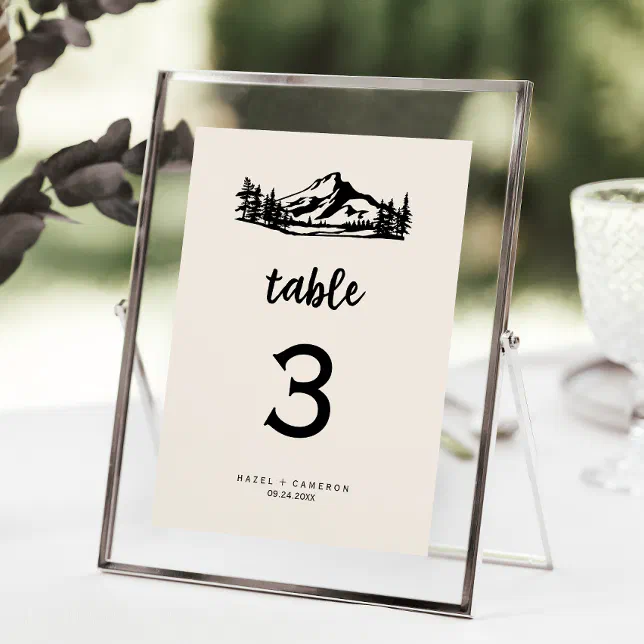 Vintage Wilderness Table Number | Zazzle