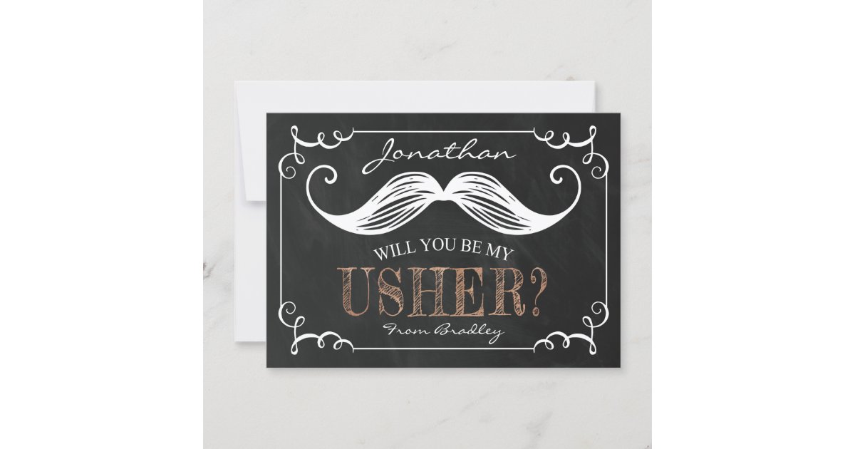 Vintage Will You Be My Usher | Usher Invitation | Zazzle