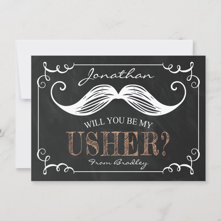 Vintage Will You Be My Usher | Usher Invitation | Zazzle