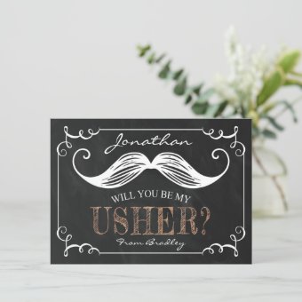 Vintage Will You Be My Usher | Usher Invitation | Zazzle