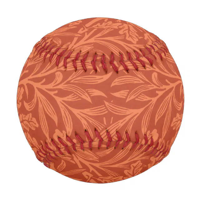 Vintage William Morris Acorn Oak Leaves Pattern Baseball | Zazzle