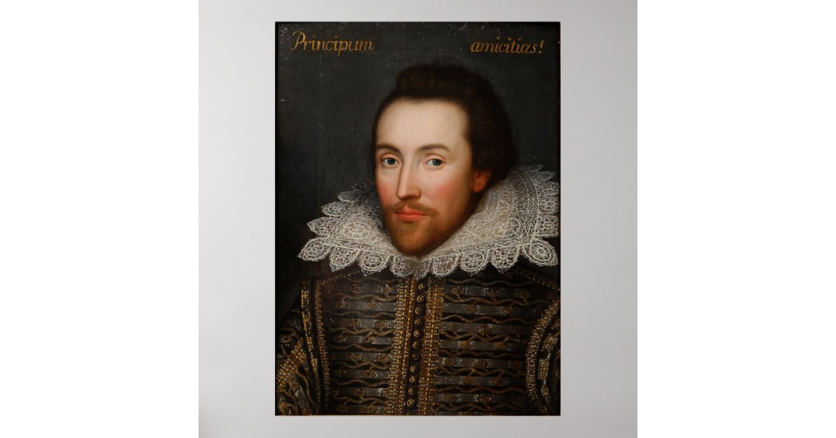 Vintage William Shakespeare Portrait Poster | Zazzle
