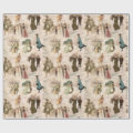 Vintage Winter Fun Snow Scenes Wrapping Paper | Zazzle