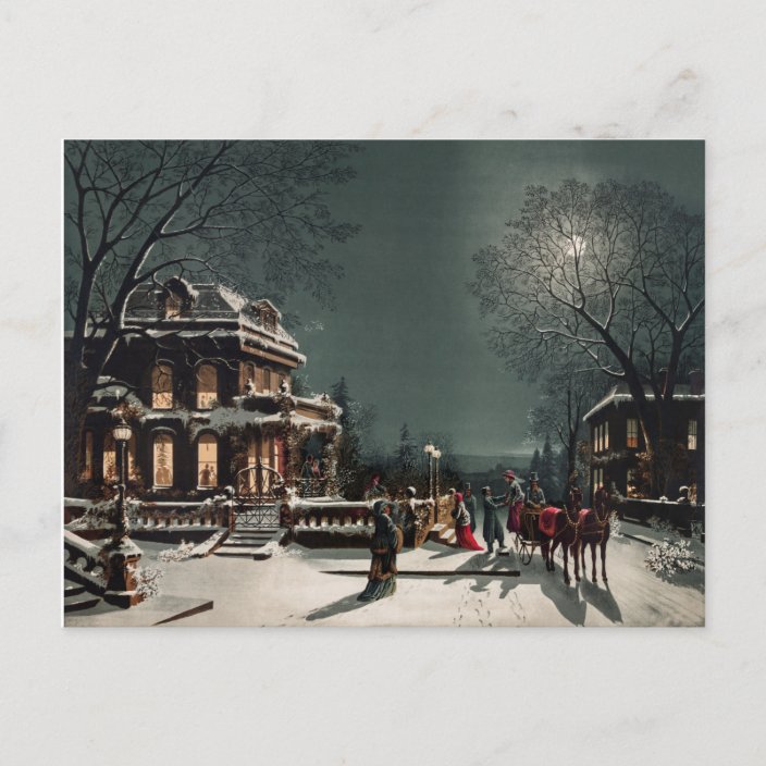Vintage Winter Landscape Postcard | Zazzle.com