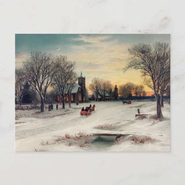 Vintage Winter Postcard | Zazzle