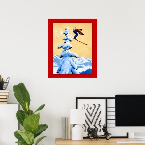 Vintage winter sports poster | Zazzle