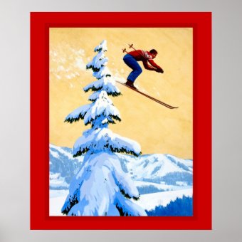 Vintage winter sports poster | Zazzle