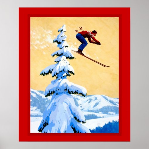 Vintage winter sports poster | Zazzle