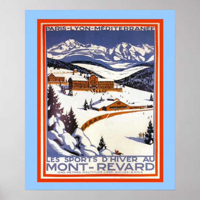 Vintage winter sports poster | Zazzle