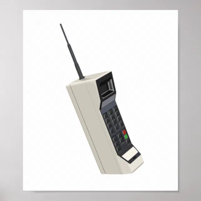 Vintage Wireless Cellular Phone Poster | Zazzle