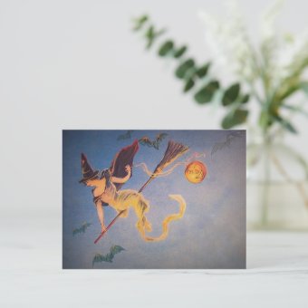 Vintage Witch Postcard | Zazzle