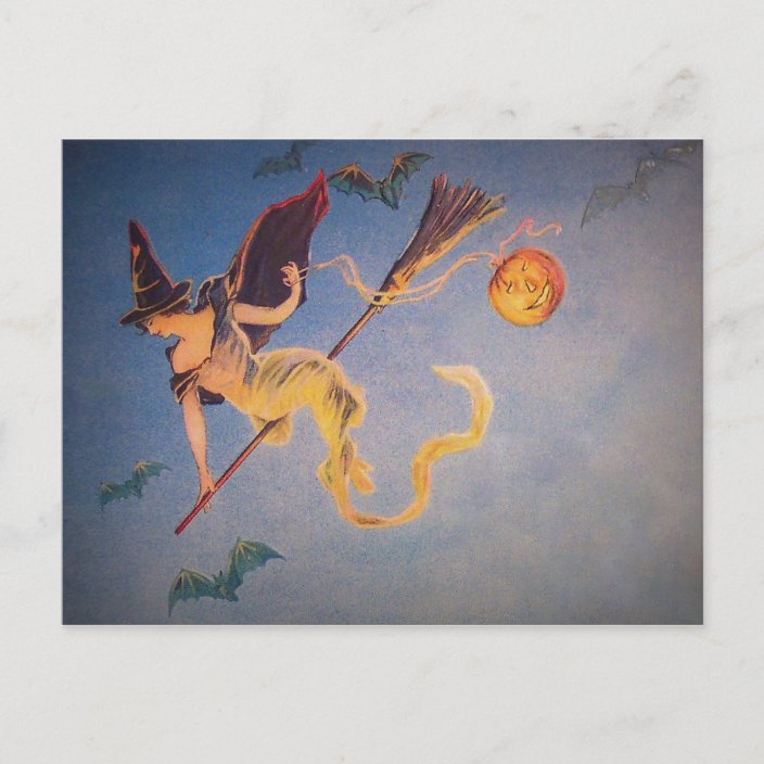 Vintage Witch Postcard | Zazzle.com