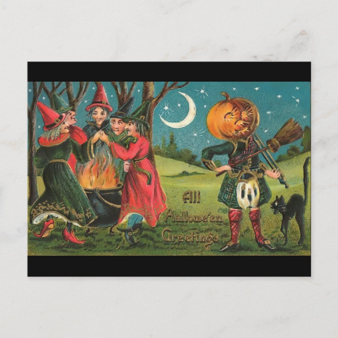 Vintage Witches Postcard | Zazzle
