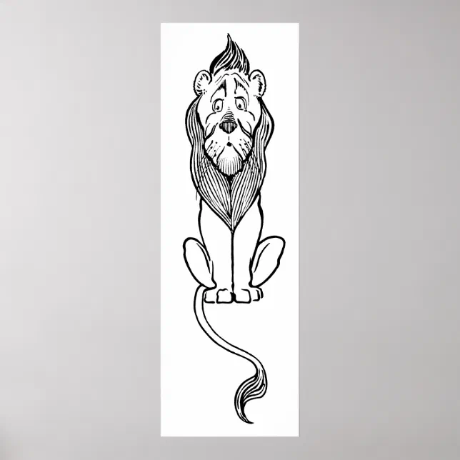 Vintage Wizard of Oz, Cowardly Lion Poster | Zazzle