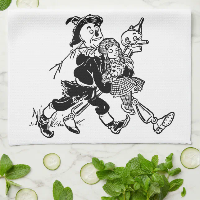 Vintage Wizard of Oz Dorothy Sleeping with Poppies Kitchen Towel | Zazzle