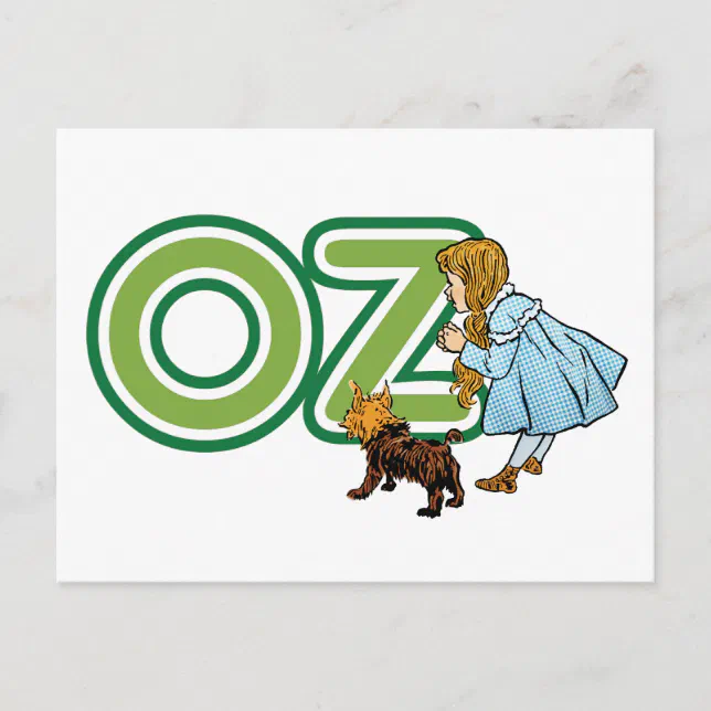 Vintage Wizard of Oz Dorothy Toto with BIG Letters Postcard | Zazzle