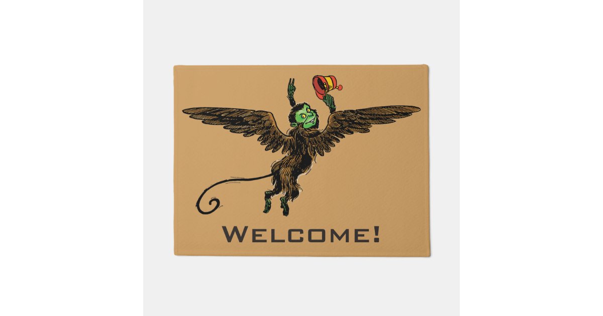 Vintage Wizard of Oz, Evil Flying Monkey Doormat | Zazzle