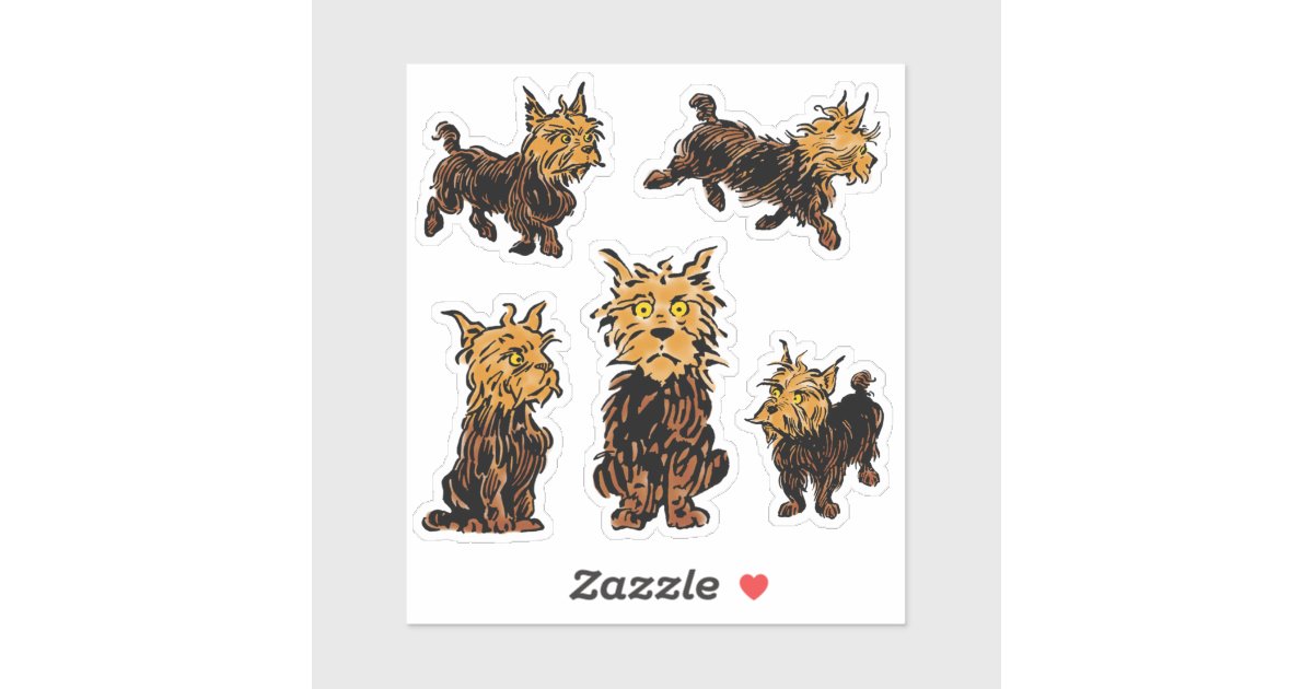 Vintage Wizard of Oz, Toto the Dog Sticker | Zazzle