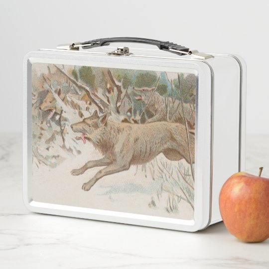 Vintage Wolf Metal Lunch Box | Zazzle.com