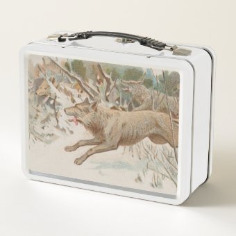 Vintage Wolf Metal Lunch Box | Zazzle