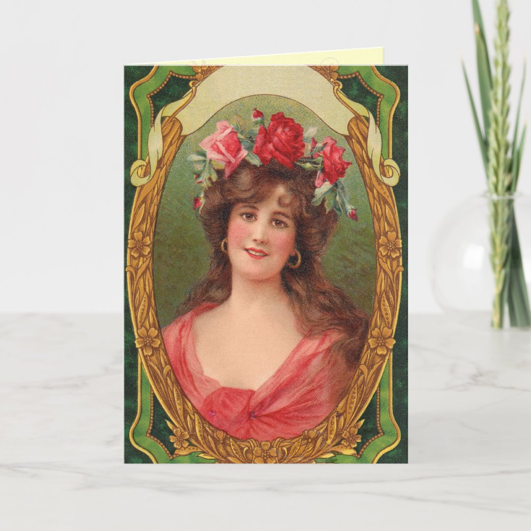 Vintage Woman's Birthday Card | Zazzle