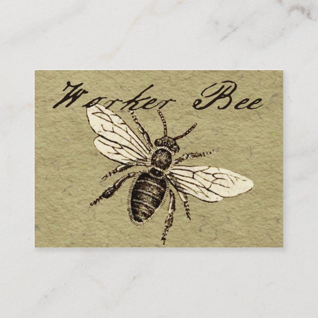 worker bee drawing with label