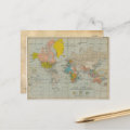 Vintage World Map 1910 Postcard | Zazzle