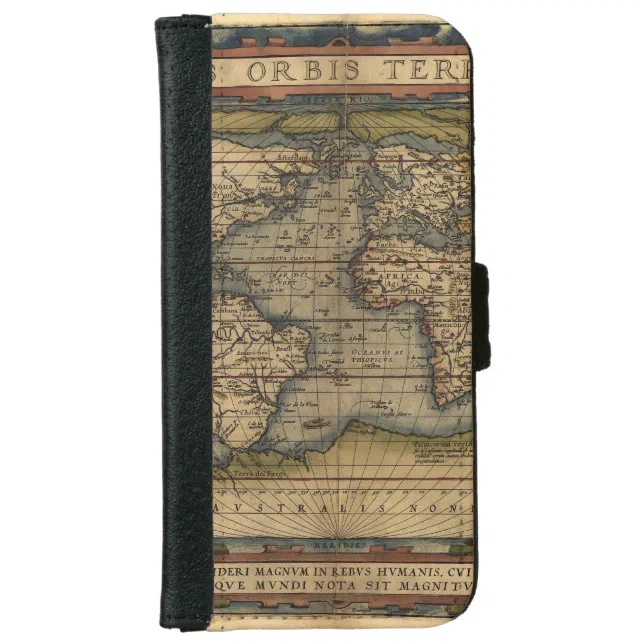 Vintage World Map Antique Atlas iPhone Wallet Case | Zazzle