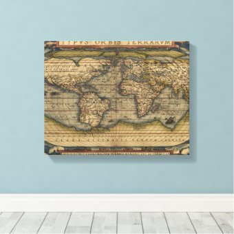 Vintage World Map Atlas Historical Design Canvas Print | Zazzle