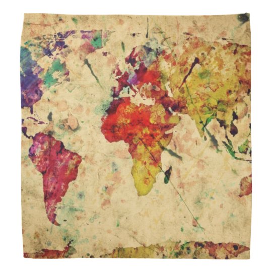Vintage world map bandana | Zazzle.com