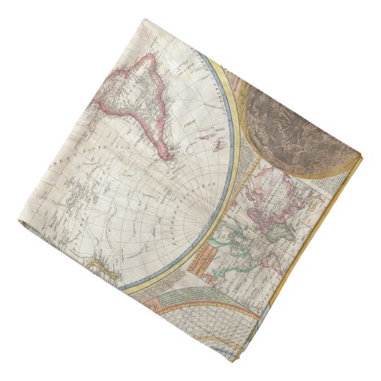 Vintage World Map Bandana | Zazzle.com