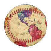 Vintage world map baseball | Zazzle