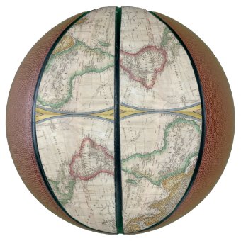 Vintage WORLD MAP Basketball | Zazzle