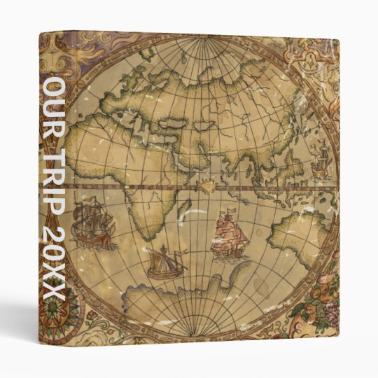 Vintage World Map Binder | Zazzle.com