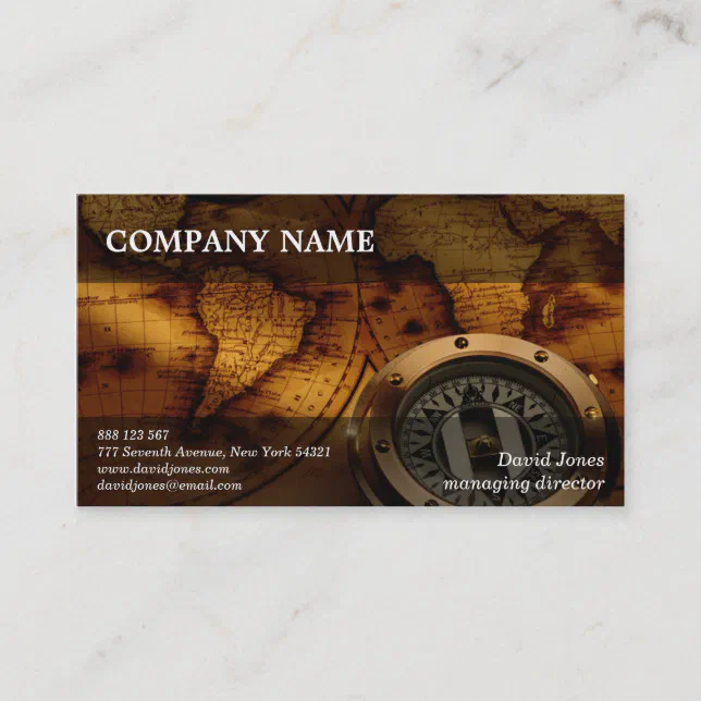 Vintage World Map Business Card | Zazzle