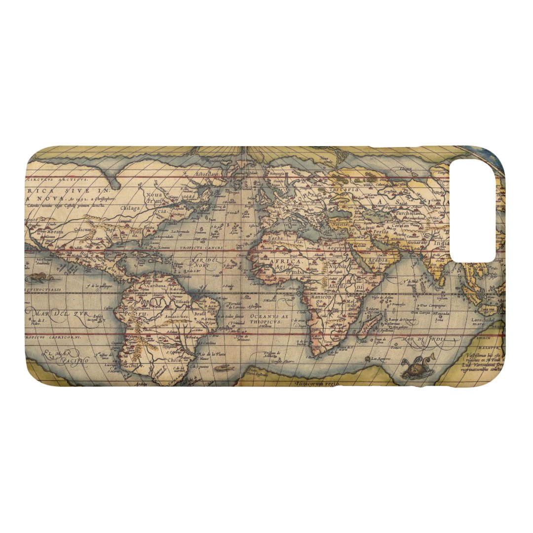 Vintage World Map by Abraham Ortelius 1564 Case-Mate iPhone Case | Zazzle