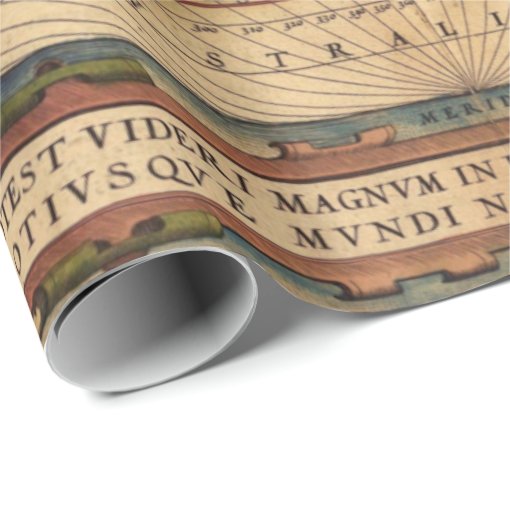 Vintage World Map by Abraham Ortelius 1564 Wrapping Paper | Zazzle