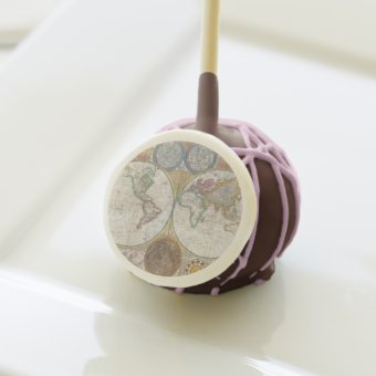 Vintage World Map Cake Pops | Zazzle