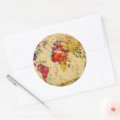 Vintage world map classic round sticker | Zazzle
