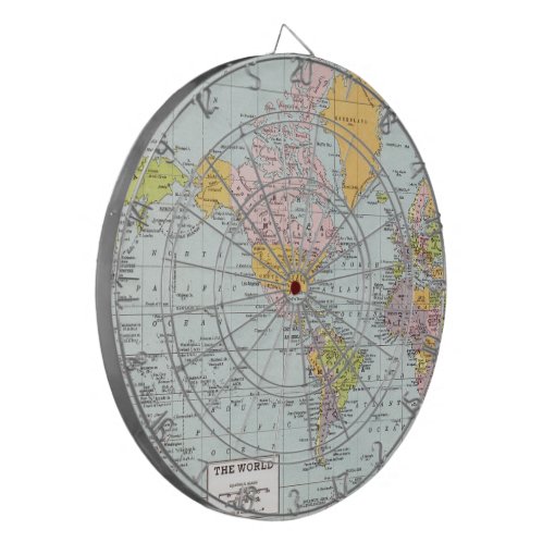 Vintage World Map Dart Board | Zazzle