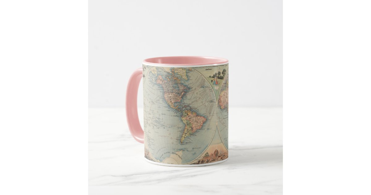 Vintage World Map Mug | Zazzle