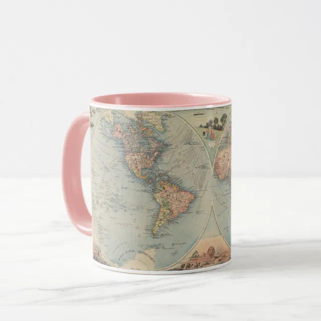 Vintage World Map Mug | Zazzle