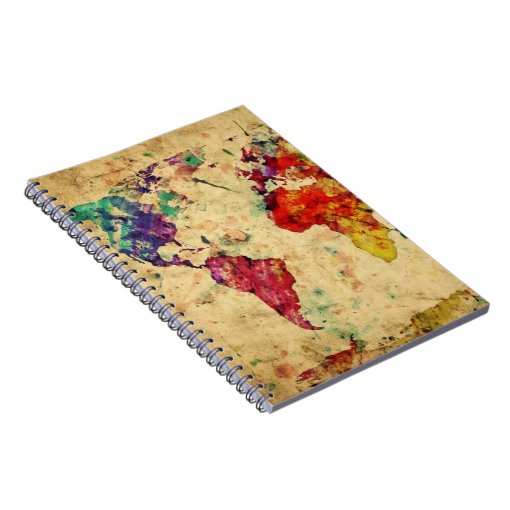 Vintage world map notebook | Zazzle