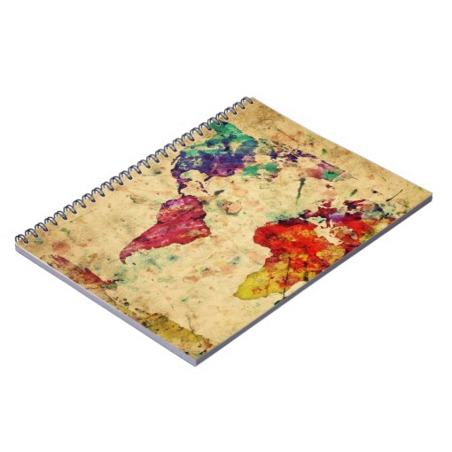 Vintage world map notebook | Zazzle
