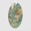 Vintage World Map Ornament | Zazzle